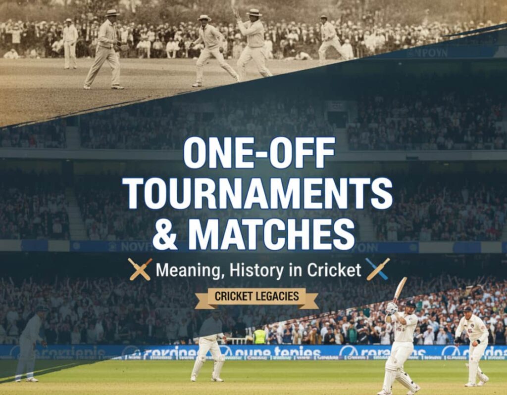 One-Off Tournaments & Matches: Meaning, History in Cricket